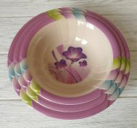China OEM ODM Round Melamine Soup Plate with Customized Logo Acceptable for sale