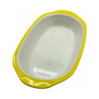 China Wholesale Variety Size White Melamine Dinner Deep Plates Nordic Plate With Handle for sale
