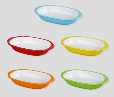 China Factory Wholesale A5-A8 Food Grade Casserole Reusable Melamine With Ears Small Bowl Oval for sale