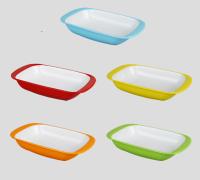 China 100% Melamine Unbreakable Plastic Rectangle Bowls Deep Plate For Salad Soup for sale