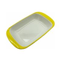 China 100% Melamine Unbreakable Plastic Rectangle Bowls Deep Plate For Salad Soup for sale