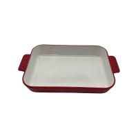 China Wholesale Red Rectangle Melamine Casserole Home Kitchen Use Melamine Bakeware Sets for sale