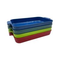 China Wholesale Red Rectangle Melamine Casserole Home Kitchen Use Melamine Bakeware Sets for sale