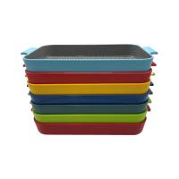 China Wholesale Red Rectangle Melamine Casserole Home Kitchen Use Melamine Bakeware Sets for sale