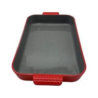 China Wholesale Red Rectangle Melamine Casserole Home Kitchen Use Melamine Bakeware Sets for sale