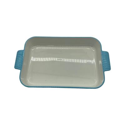 China Melamine Casserole Dish With Lid Food Grade Covered Rectangle Casserole Dish With Handles MMC Bowls With Lid for sale