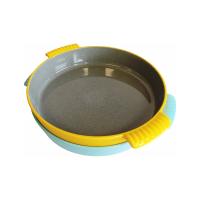 China Restaurant Dinnerware Serving 10inch Cheap Bulk White Melamine Deep Plate Casserole With Handle for sale