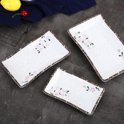 China Rectangular Melamine Dinner Plates - Withstand Temperature -20C 120C for Hospitality for sale