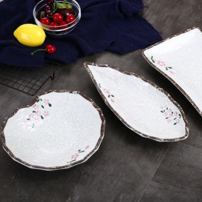 China Rectangular Melamine Dinner Plates Withstand Temperature -20C 120C for BBQ Occasion for sale