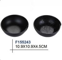 China Microwave Safe Black Melamine Soup Bowl For Restaurants for sale