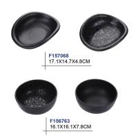 China Premium Quality Matte Black Melamine Dinner Bowl BPA Free for Stylish Dining for sale