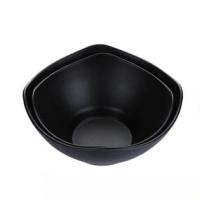 China Microwave-safe Melamine Soup Bowl - Round Shape with Matte Black Series for sale