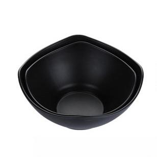 China Microwave-safe Melamine Soup Bowl - Round Shape with Matte Black Series for sale