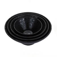 China Matte Finish Melamine Soup Bowl - Serving Bowl Black for sale