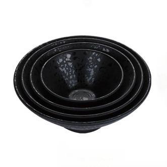 China Matte Finish Melamine Soup Bowl - Serving Bowl Black for sale