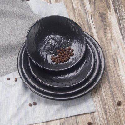 China Imitation Porcelain Black Melamine Soup Bowl Stylish And Functional for sale