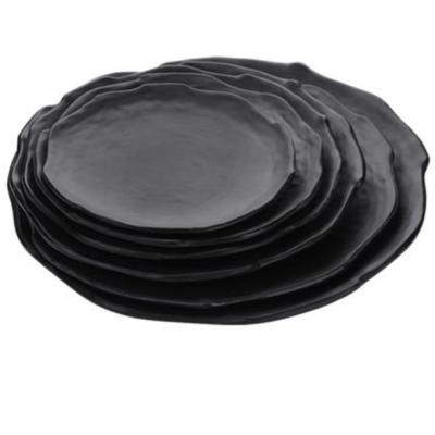 China Durable and Temperature Resistant Melamine Dinnerware Plates for sale