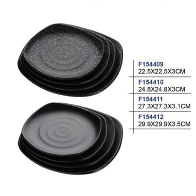 China Black Melamine Plates 12 Inch Diameter Extra Large 14 Size for sale