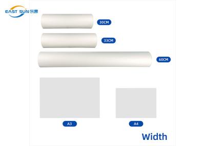 China High Elasticity Thermoplastic DTF PET Film A3 A4 Roll Bright Light for sale