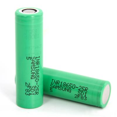 China 3.7V 2500mah 25r Lithium 18650 Rechargeable Battery Cells for sale