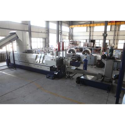 China 75 KW Single Screw Plastic Pelletizing Recycling Machine with PLC Control and Water Cooling System for sale
