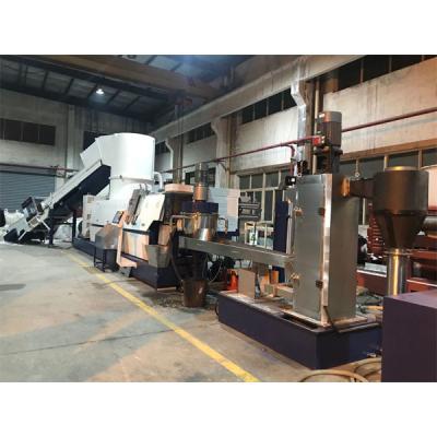 China Single Stage Plastic Pelletizing Recycling Machine 110kW with PLC Control for PP/PE Film Processing for sale