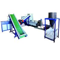 China Horizontal PP PE Recycling Machine Single Stage Pelletizing System 100-1000kg/h Capacity with Cutter Compactor for sale