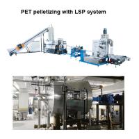 China Industrial PET Flakes Pelletizing Machine 1000kg/Hr with LSP System for PET Recycling Line for sale