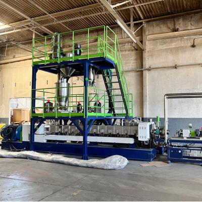 China Self-Cleaning Plastic Pelletizing Equipment Single & Twin Screw Extruder 200-4500kg Capacity for Compounding for sale