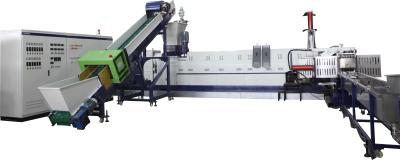 China Double Stage Single Screw Extruder PE Film Washing System 500-1500kg/hr Capacity with Electrical Heating for sale