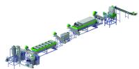China 1500kg/Hr PP PE Film Washing Line Plastic Recycling Machine with 300kW Power and 3-5% Moisture Control for sale