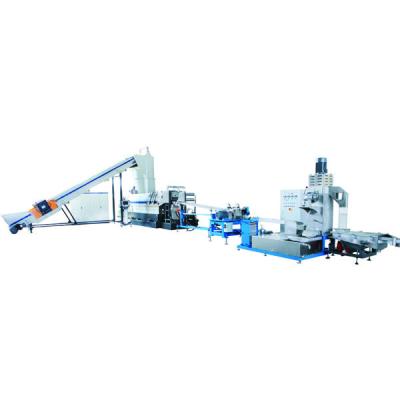 China PET Fiber and Flakes Recycling Machine with Cutter Compactor - 300-2000 kg/h Output Capacity and 28-32 L/D Ratio for sale