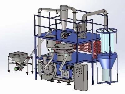 China LDPE HDPE Plastic Granulator Pulverizer Machine 400mm Disc for Recycling Up to 100μm Particle Size for sale
