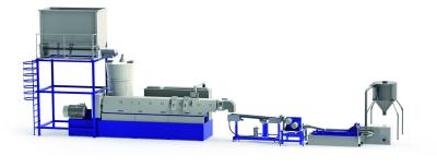 China 500kg per Hour PET Flakes Pelletizing Machine with PLC Control and Underwater Cutting System for Recycling for sale