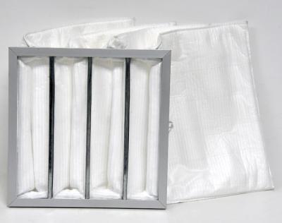 China 450PA Chemical Pocket Bag Filter 592x592x380mm Galvanized Steel Frame Pharmaceutical Air Filter for sale