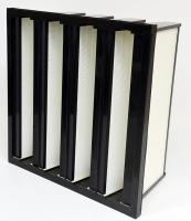 China Synthetic 8 Panel V Cell Filters , Multipurpose Mini Pleat Air Filter for sale