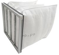 China Ultrasonic Sealed Pocket Air Filter F5-F9 592x592x580mm Glass Fiber Media for Cleanroom HVAC for sale