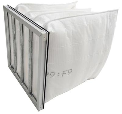 China Ultrasonic Sealed Pocket Air Filter F5-F9 592x592x580mm Glass Fiber Media for Cleanroom HVAC for sale