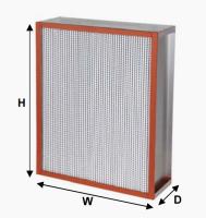 China Glassfiber High-Temperature Compact HEPA Air Filter H13 Stainless Steel 304 250℃ for sale