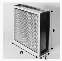 China Glassfiber High Temperature HEPA Filter With SS Frame And Alluminum Separators for sale