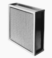 China Glassfiber High Temperature HEPA Filter With SS Frame And Alluminum Separators for sale