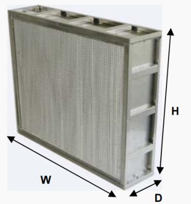 China H13 Glassfiber High Temperature HEPA Filter 350°C Reinforced Stainless Steel Frame for sale