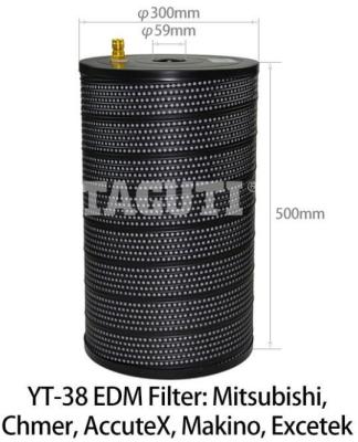 China Side Nipple Fiberglass Wire EDM Filter YT-38 TW-40 Replacement 120mm for sale