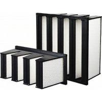 China Galvanized Steel V Bank HEPA Filter H13 610x610x292mm for Gas Turbine Engines for sale