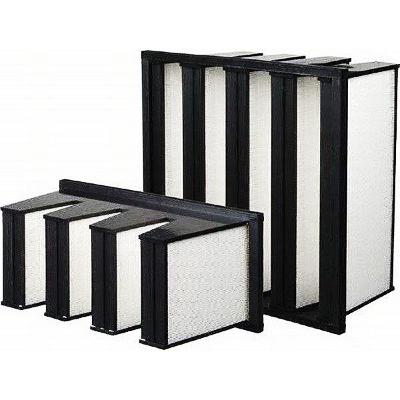 China Galvanized Steel V Bank HEPA Filter H13 610x610x292mm for Gas Turbine Engines for sale