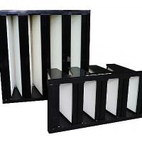 China Glassfiber V Bank HEPA Filter 80C 90% RH for HVAC Air Conditioning Systems for sale