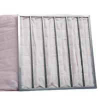 China F6 F7 F8 Pocket Air Filter Bag Galvanized Steel Frame 592x592x580mm for Cleanroom HVAC for sale