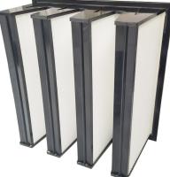 China F9 Fiberglass Mini Pleat V Bank Gas Turbine Inlet Filter 5000Pa High Strength for sale