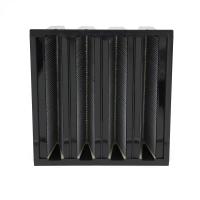 China Practical Chemical V Bank Carbon Filter With ABS Plastic Frame for sale