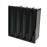 China Chemical HEPA V Bank Filter Carbon Activated ABS Plastic Frame 592x592x292mm for sale